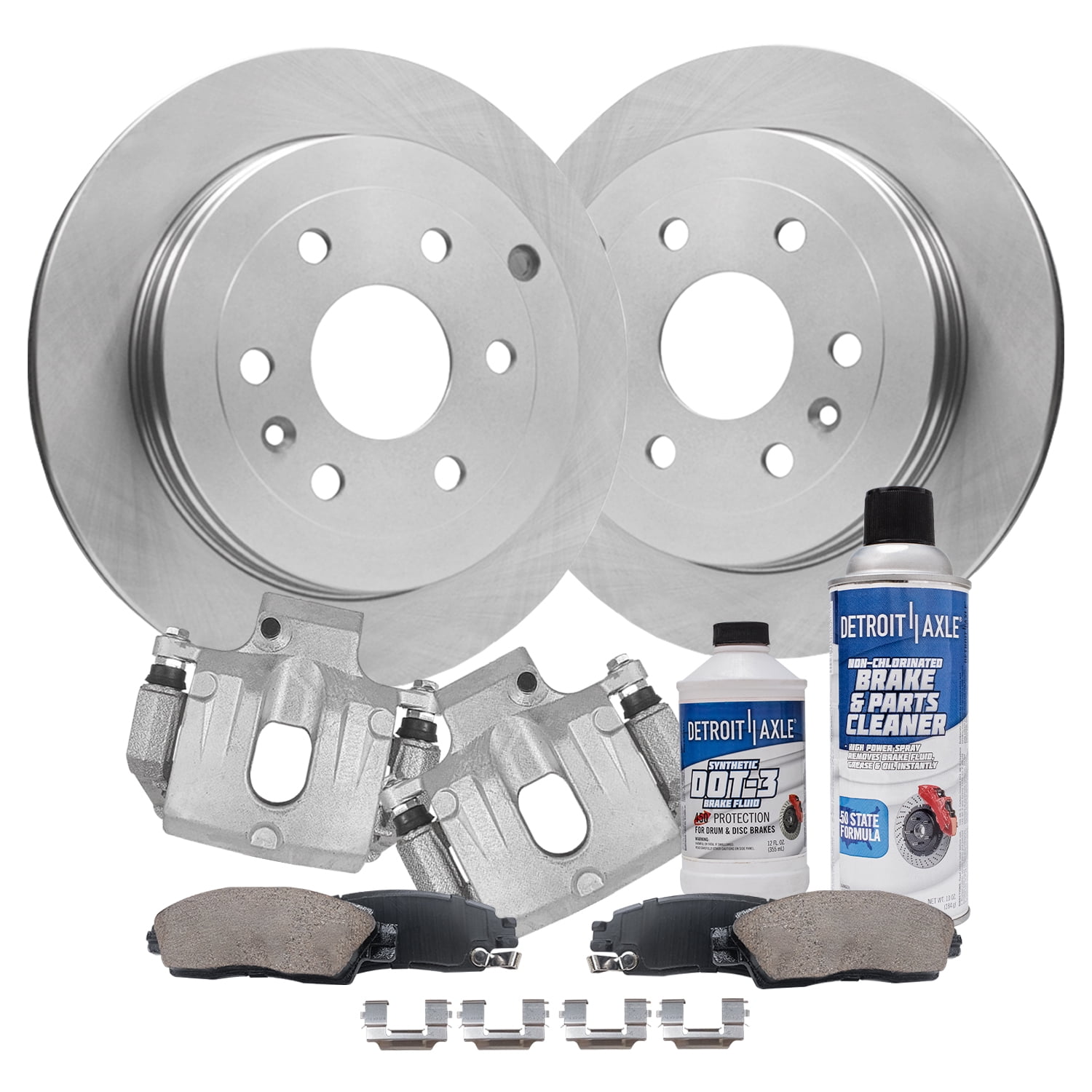 Detroit Axle - Rear Brakes and Rotors Brake Pads Brake Calipers ...