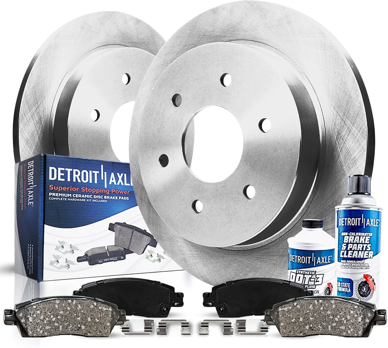 Detroit Axle - Rear Brakes and Rotors Brake Pads Replacement for Hummer ...