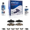 Detroit Axle - Rear Ceramic Pads w/ Hardware Brake Cleaner Fluid for ...