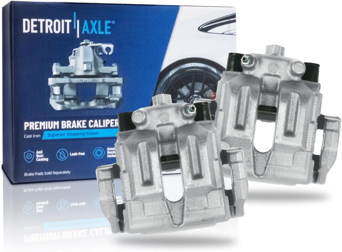 Detroit Axle - Rear Disc Brake Calipers w/Brackets Replacement for BMW ...