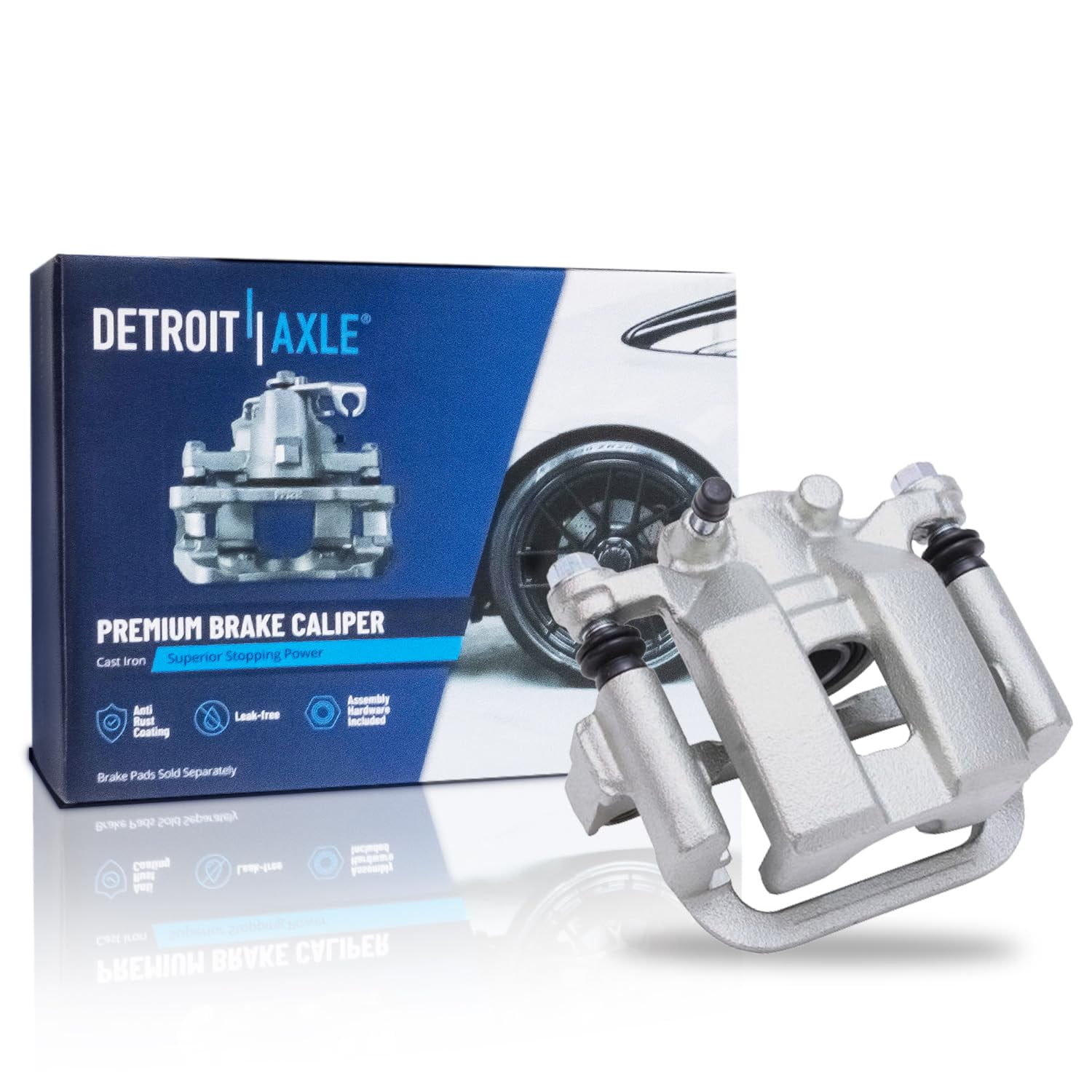 Detroit Axle - Rear Passenger Side Brake Caliper w/ Bracket Replacement ...