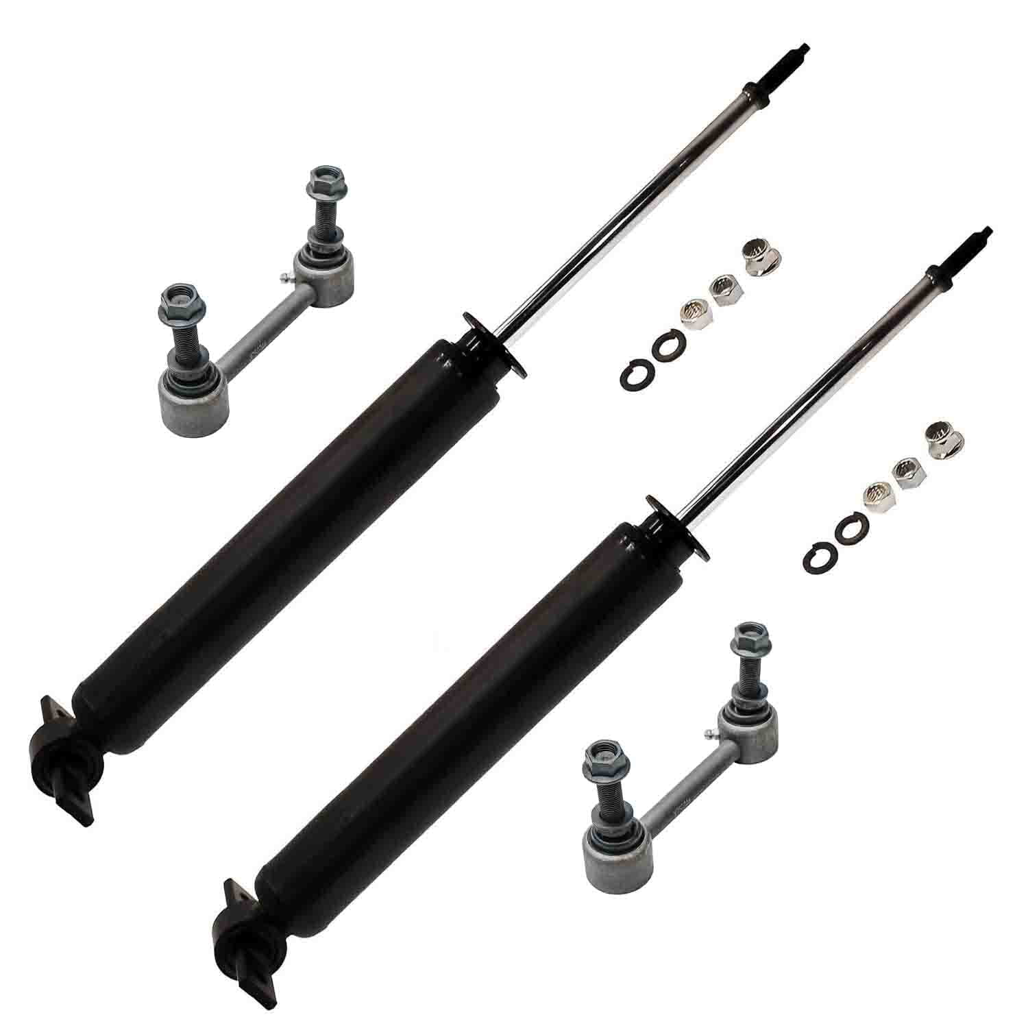 Detroit Axle - Rear Shock Absorbers + Sway Bars Kit Replacement for ...