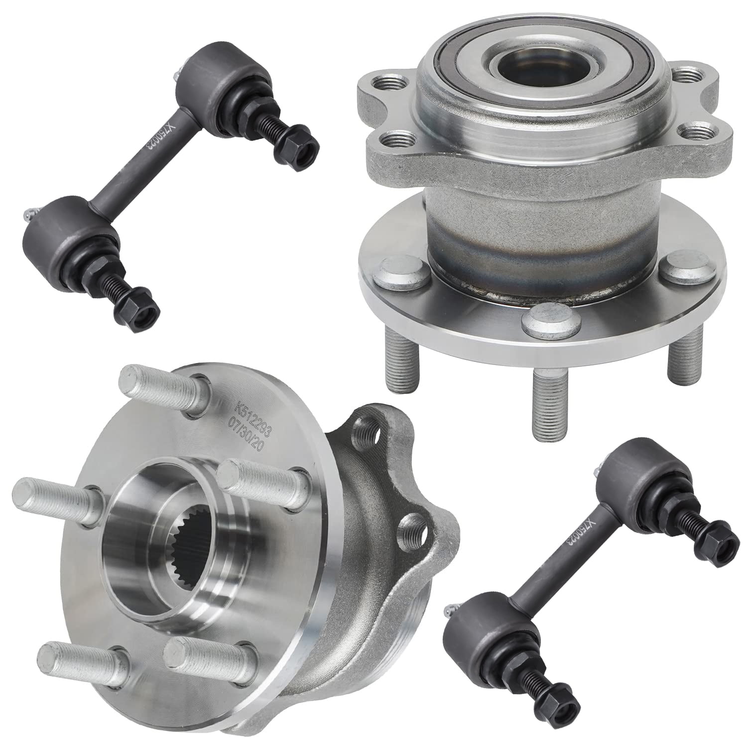 Detroit Axle - Rear Wheel Bearing Hubs Kit for 2005-2009 Subaru Outback ...