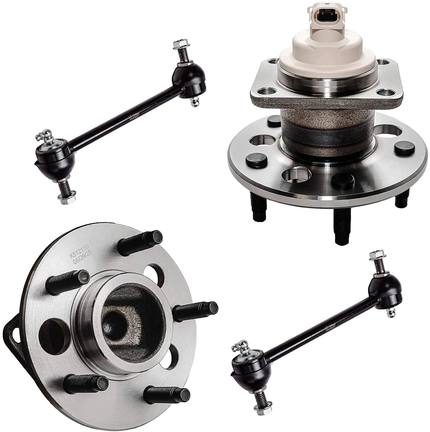 Detroit Axle - Rear Wheel Bearing Hubs Kit for Chevy Impala Monte Carlo ...
