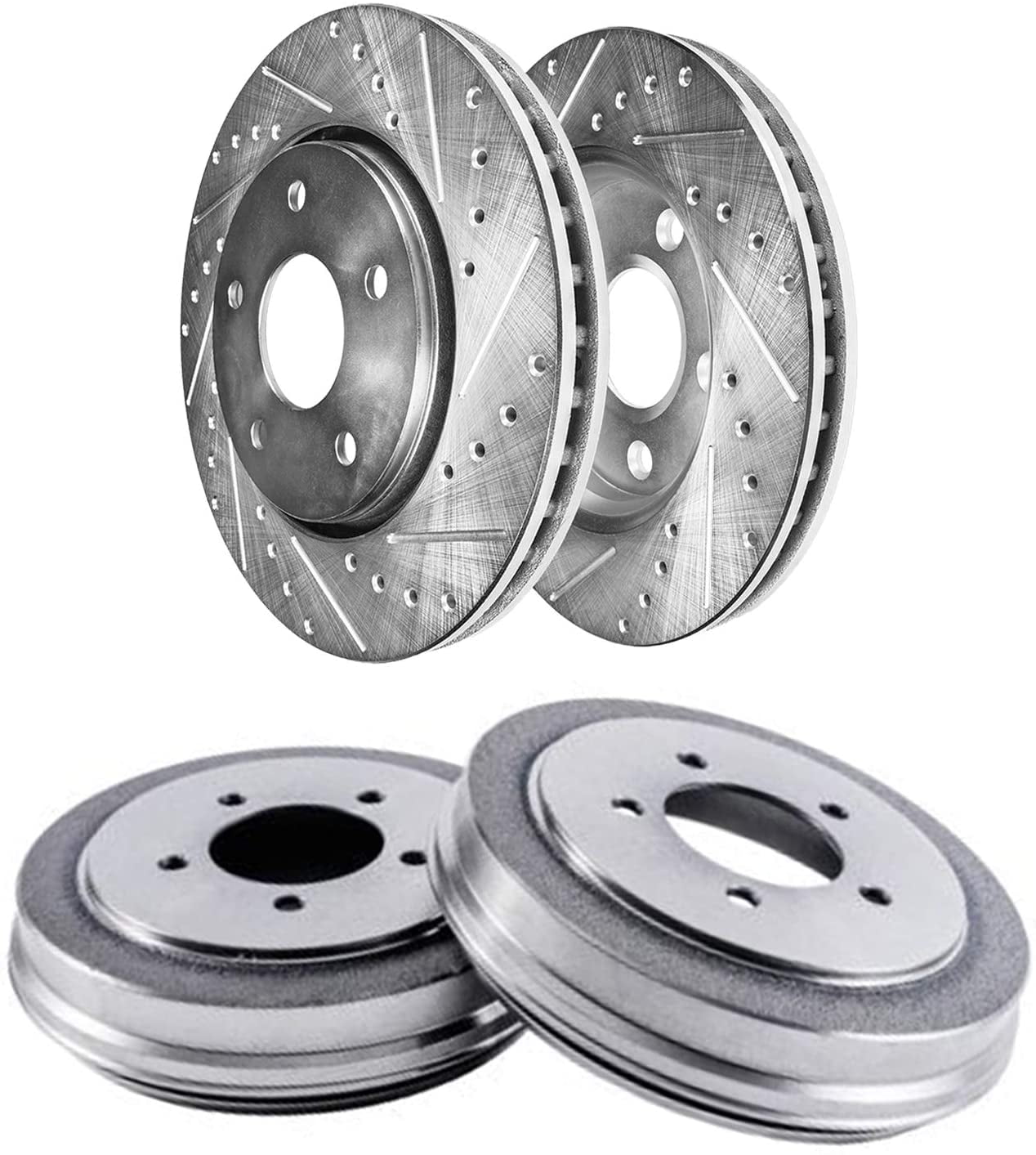 Brake Shoes Rear Rear Brake Drums & Shoes Kit For 2009-2019 Toyota ...