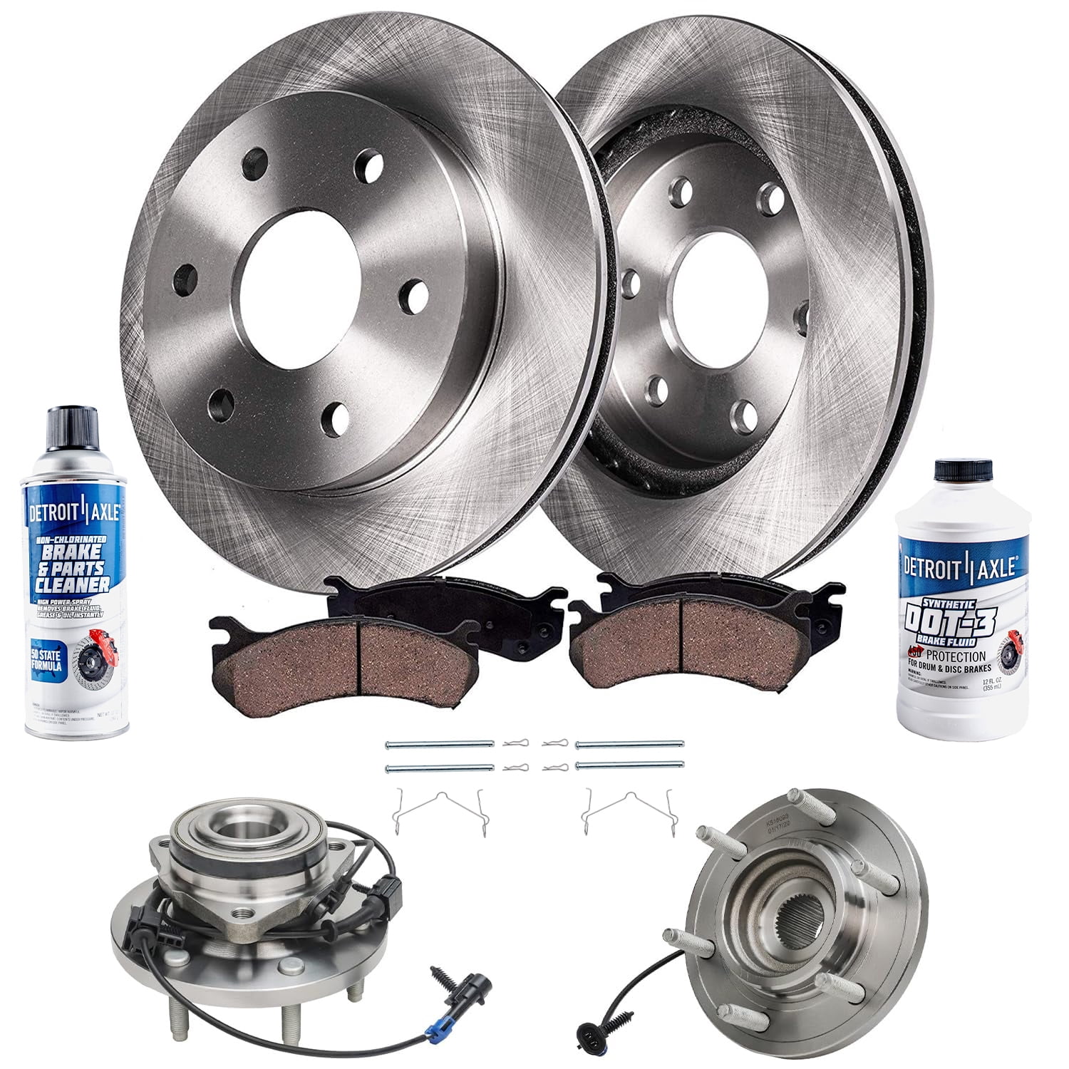 Detroit Axle Replacement for Hummer H3 [w/ ABS] Front Disc Brake Rotors ...