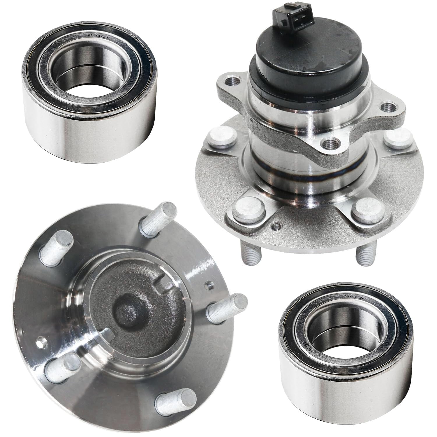 Detroit Axle - Wheel Bearing Hubs Kit for 2010 2011 2012 2013 Kia Soul ...