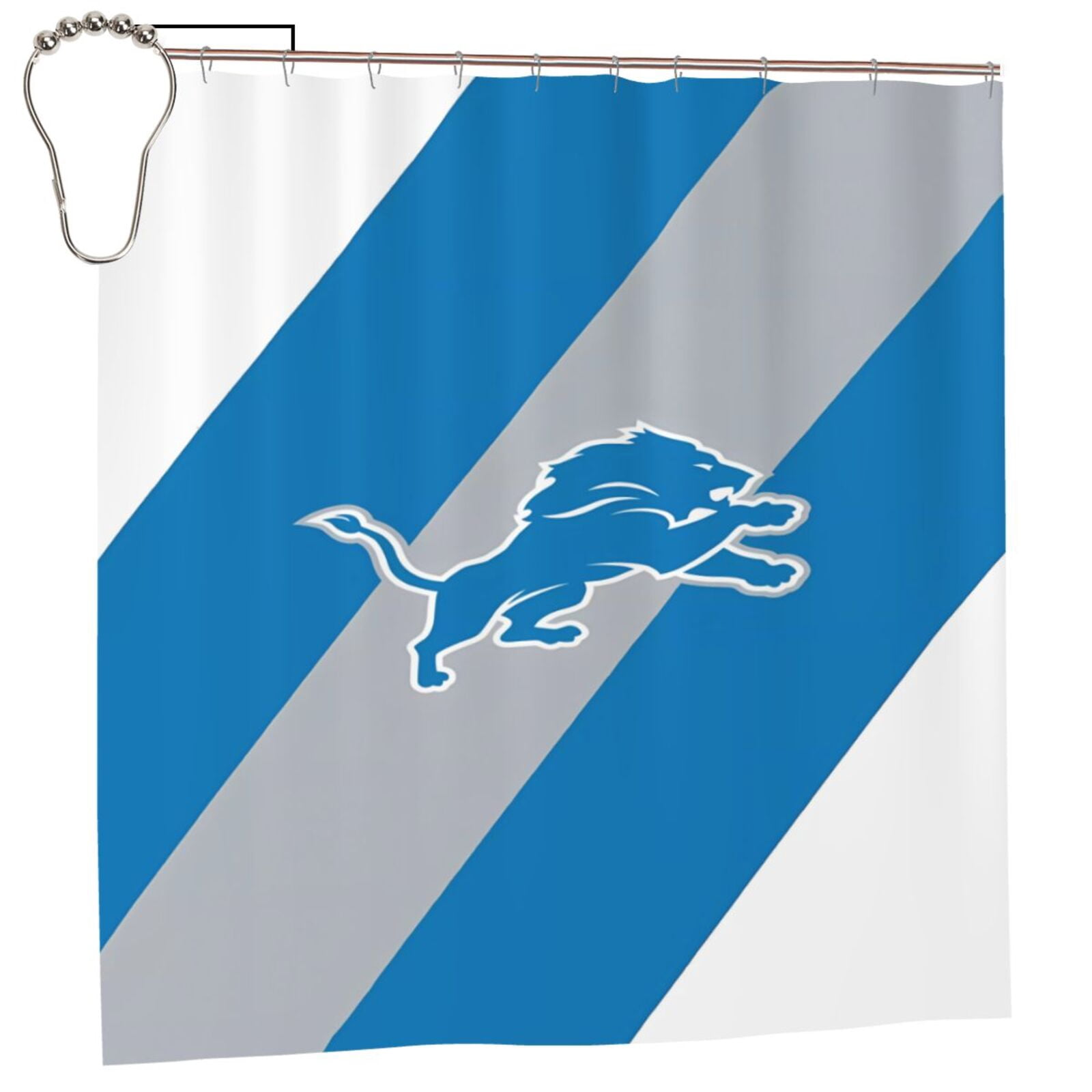 Detroit City 72x72inch shower curtain, football team themed bathroom ...