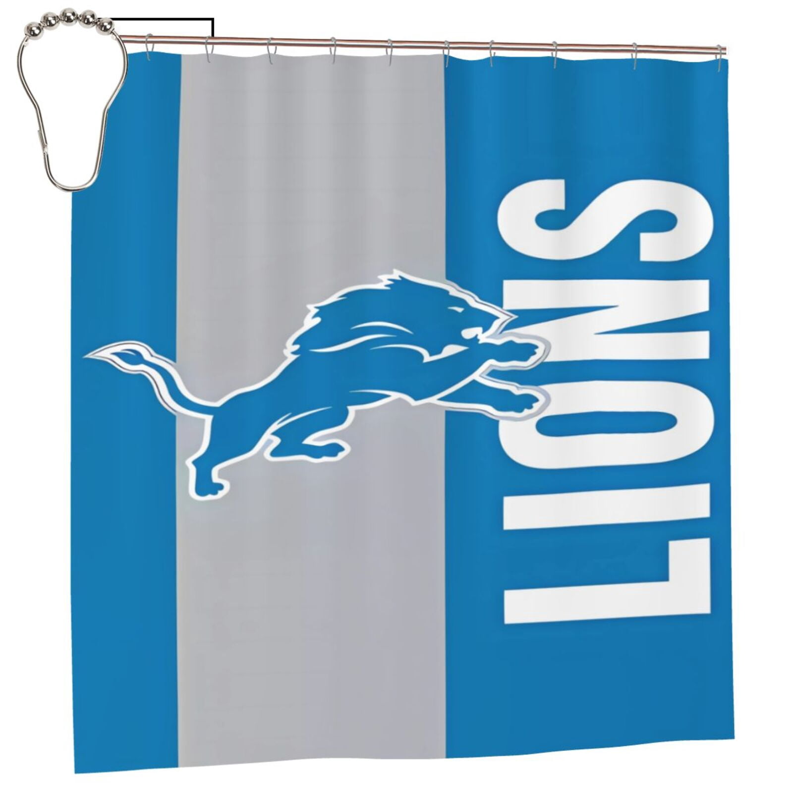 Detroit City 72x72inch shower curtain, football team themed bathroom ...