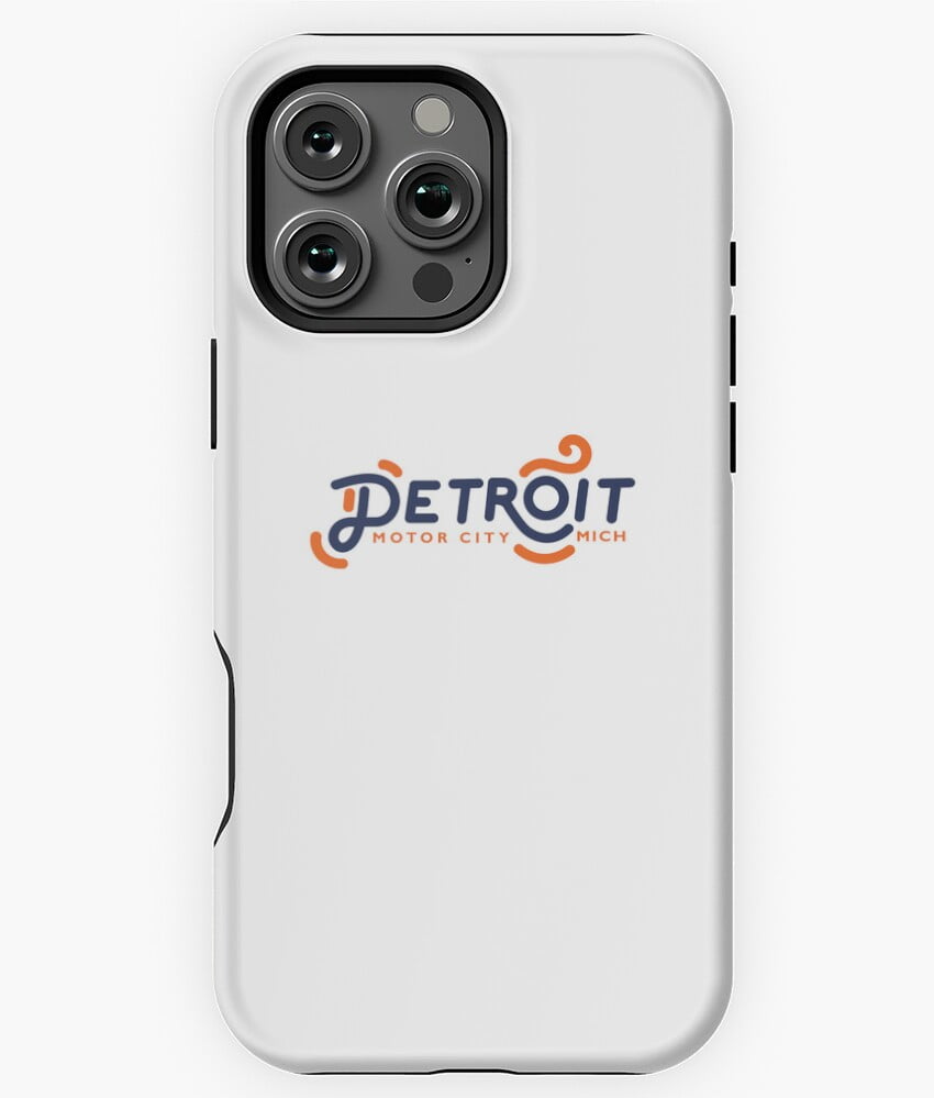 Detroit City Bold Lettering Art N798 Phone Case for iPhone 17 16 15 14 ...