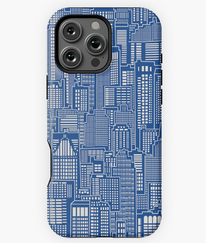 Detroit City Michigan Skyline Art N765 Phone Case for iPhone 17 16 15 ...