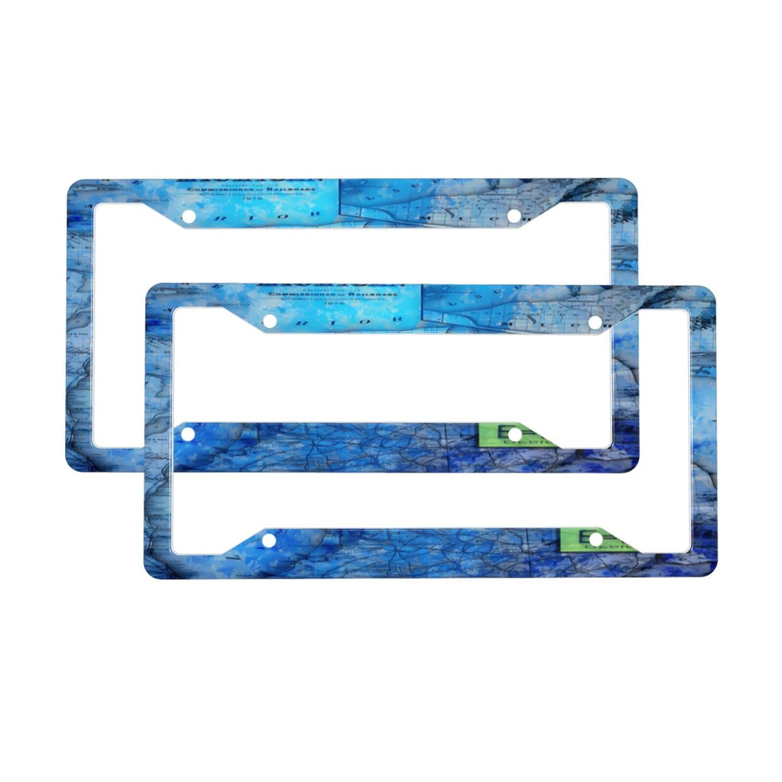 Detroit Custom 4-Hole Football License Plate Frame (Set of 2 ...