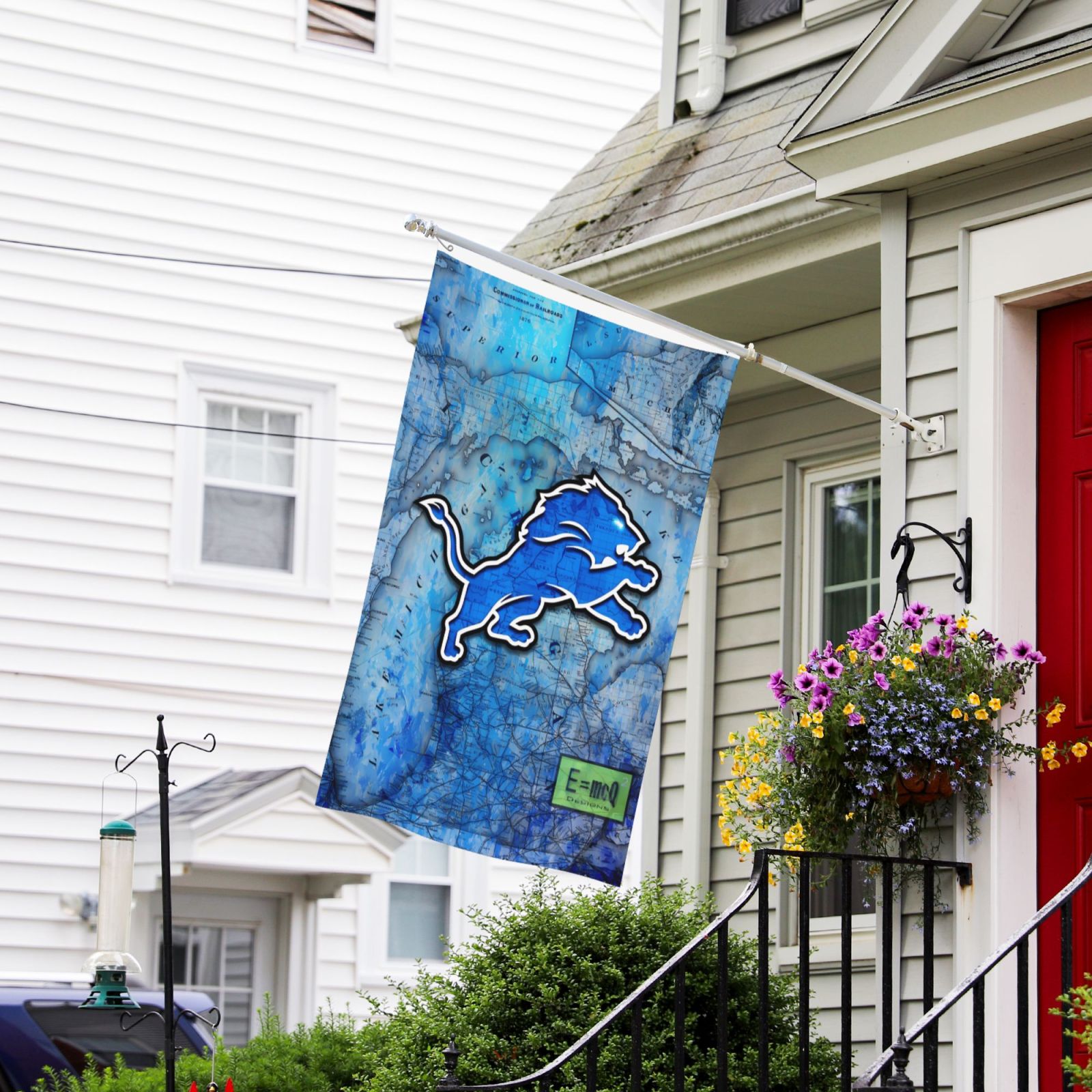 Detroit Custom Vertical Double Sided Flag 3x5FT, American Football Team ...