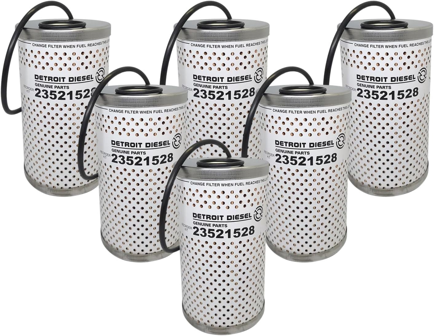 Detroit Diesel 23521528 Fuel Filter Element Kit - 6PK - Diesel Water ...