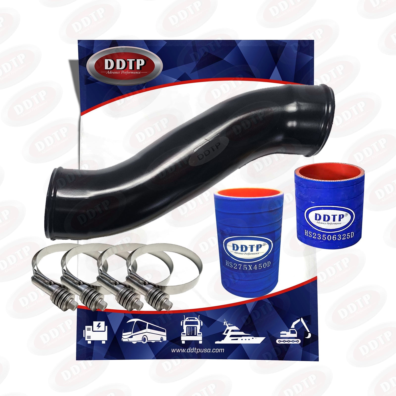 Detroit Diesel Series 60 12.7L & 14.0L Coolant Pipe with Silicone ...