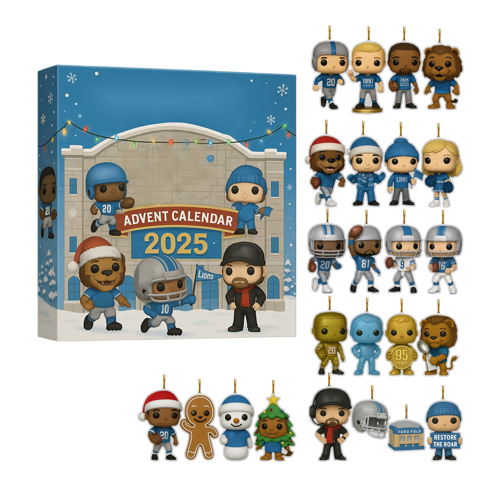 Detroit Football 95th Anniversary Advent Calendar 2025 – 24 Collectible ...
