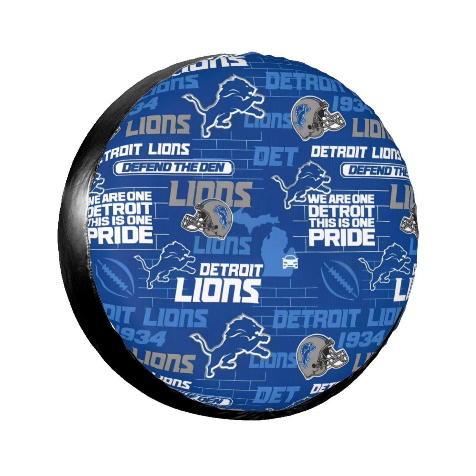 Detroit ‌Football Fan Print Spare Tire Cover – Durable Polyester Tire ...