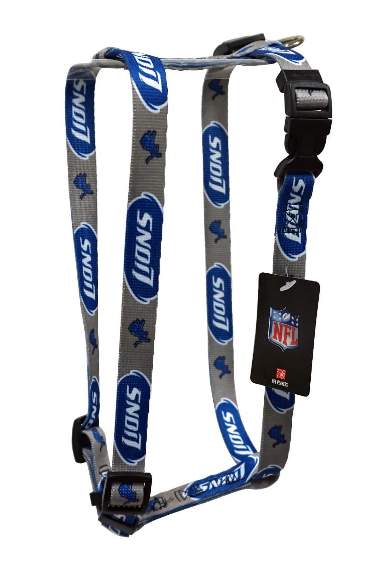 Detroit Football Lions Large 1 Inch wide Adjustable Dog Harness - 20 ...