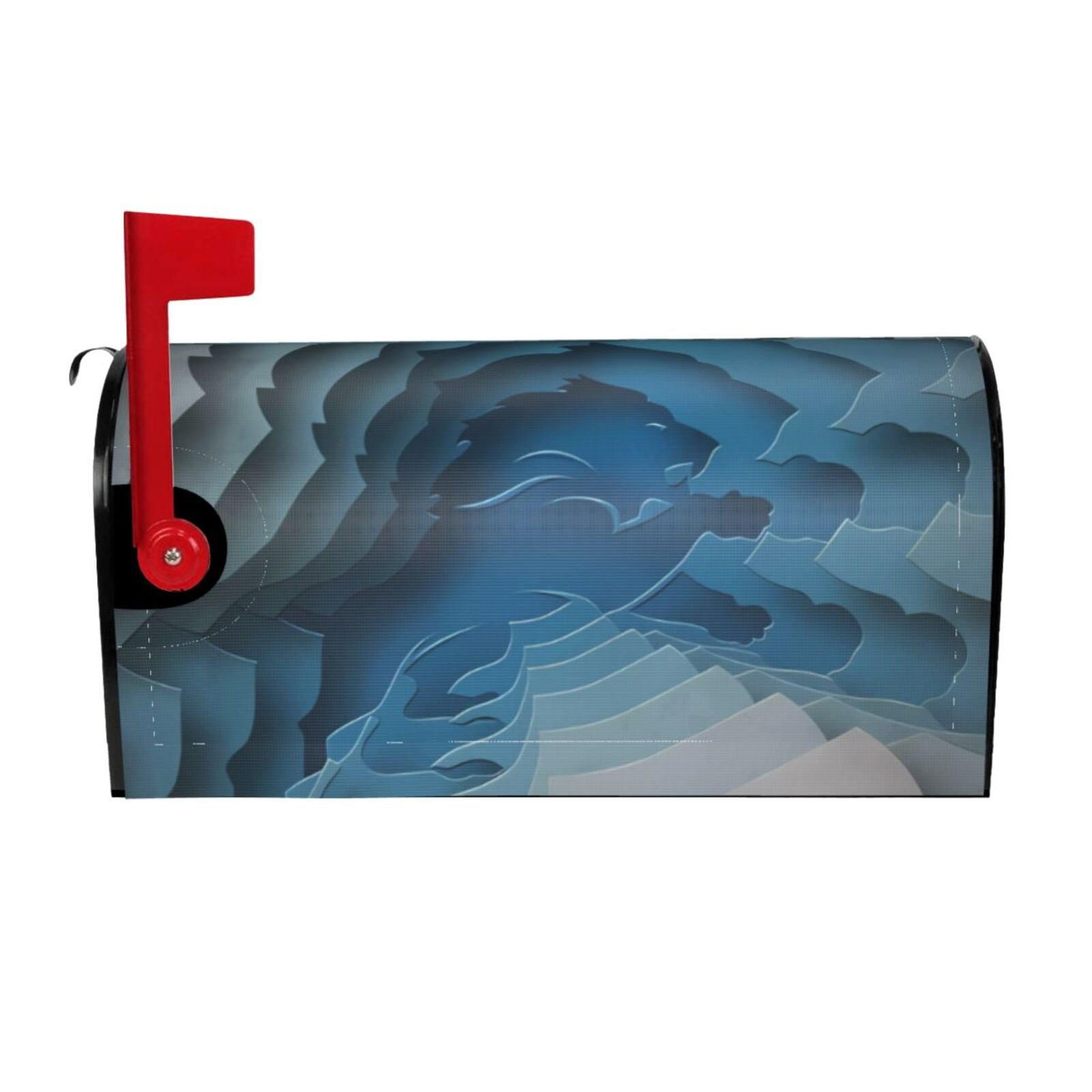 Detroit Football Mailbox Cover | Waterproof Oxford Fabric with Magnetic ...