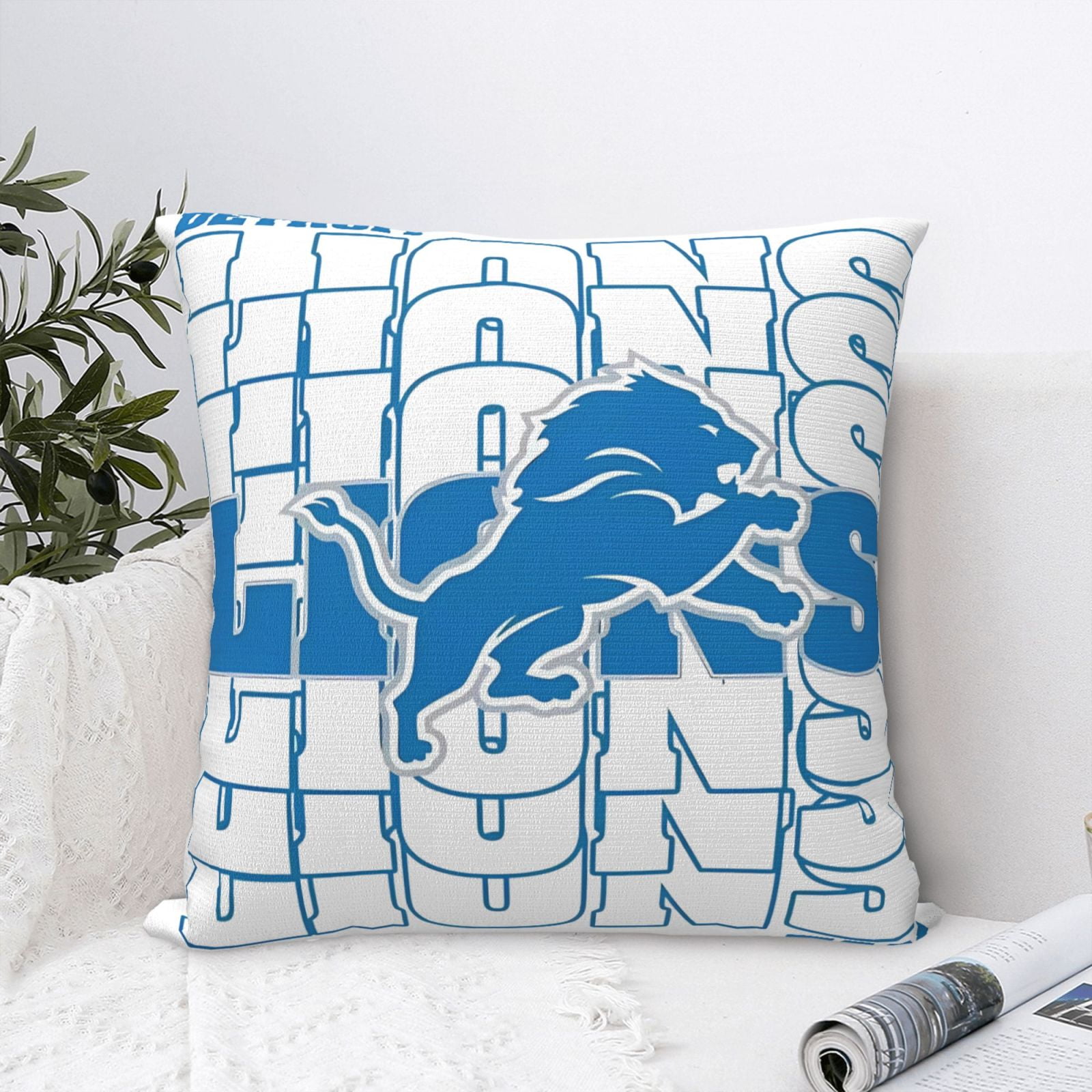 Detroit Football Team Double-Sided Plush Plush Pillowcase Luxury Home ...