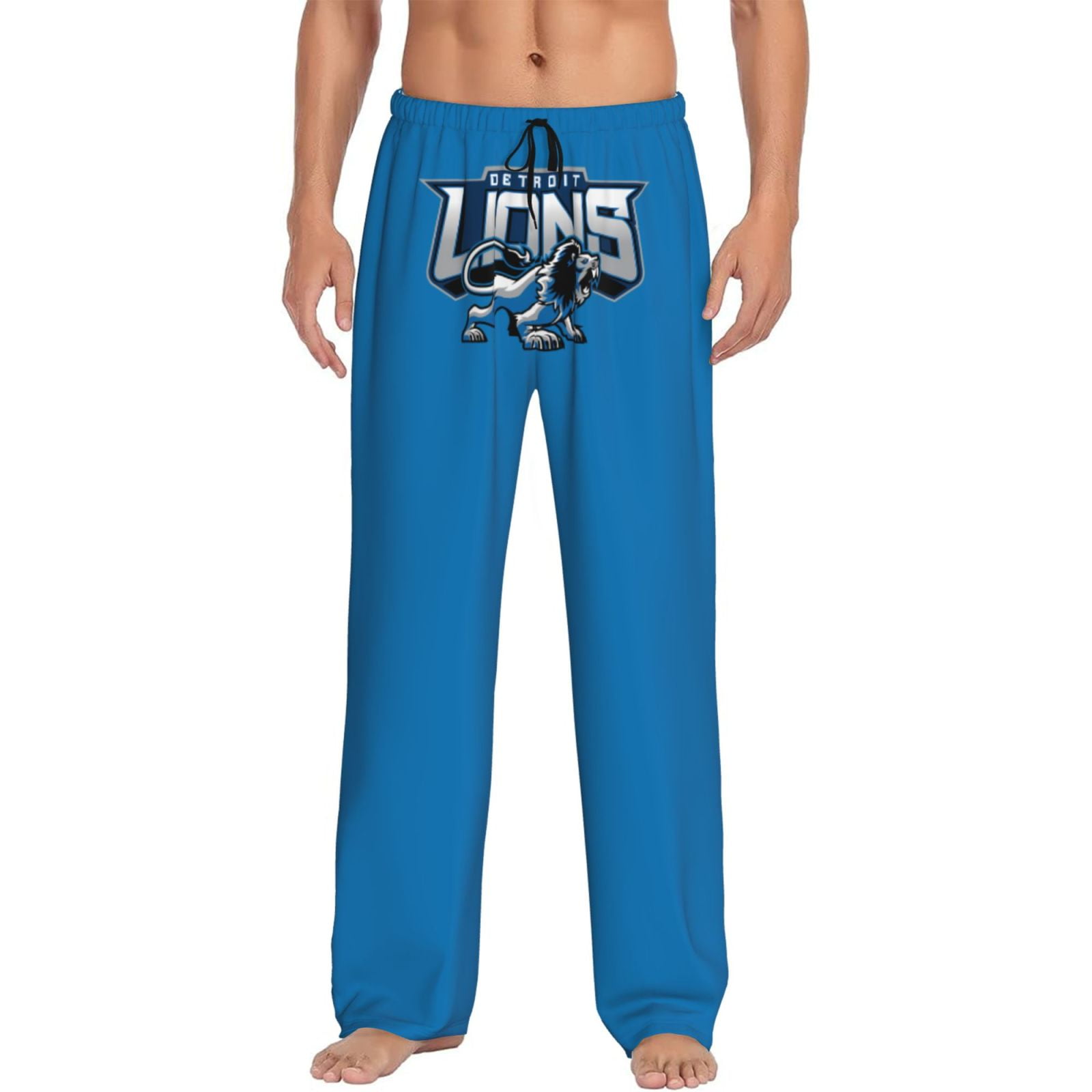 Detroit Football Team Men's Long Printed Soft Pajama Pants, Casual ...