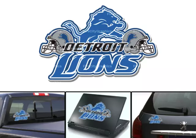 Detroit Football Team Sticker Decal Car Truck Window Bedroom Wall Phone ...