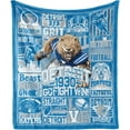 Detroit Football Throw Blanket Football Fans Gifts for Men Women ...