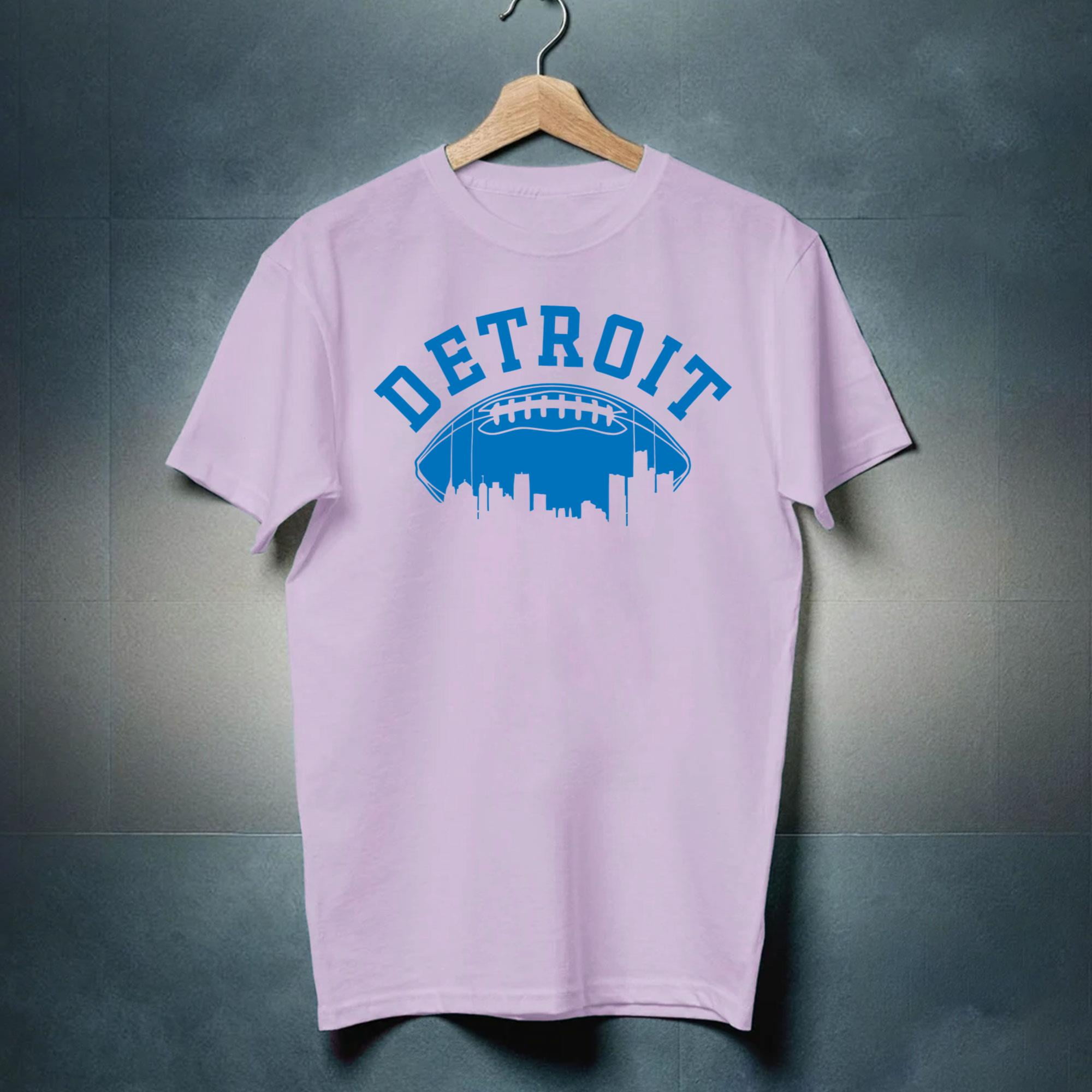 Detroit Football Vintage Michigan Skyline Retro Lion Shirt Gift Black ...