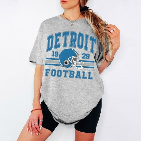 Detroit Football Vintage T-Shirt, Retro 1929 Helmet Graphic Tee ...