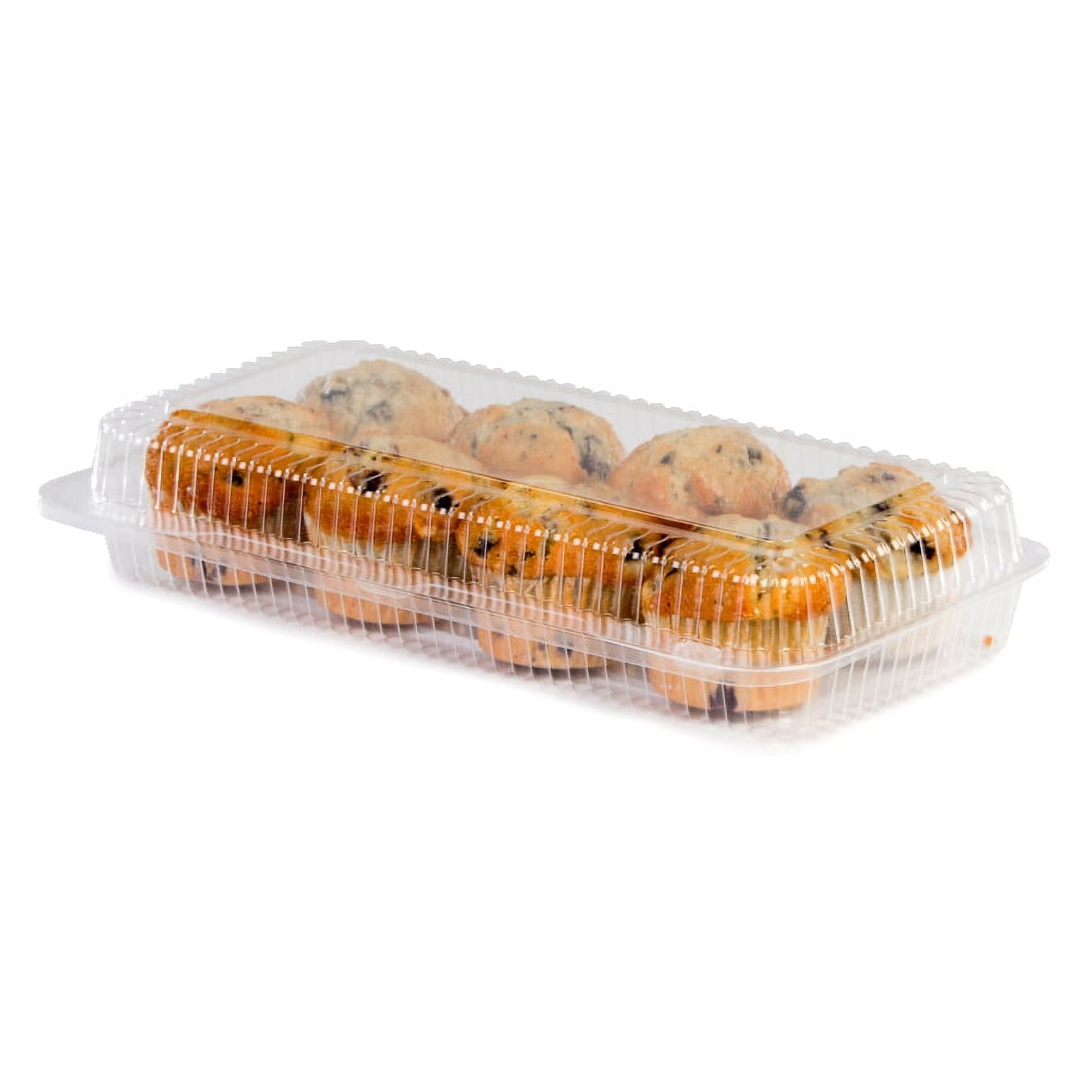 Detroit Forming LBH-691 Clear OPS Plastic Hinged Locking Lid Food ...