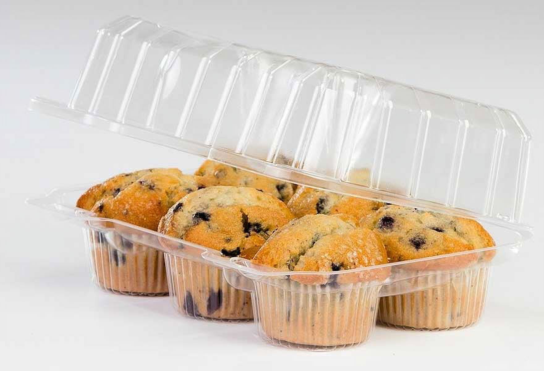 Detroit Forming Polystyrene Clear Cupcake Clamshell, 13.963 X 9.375 X 2 ...