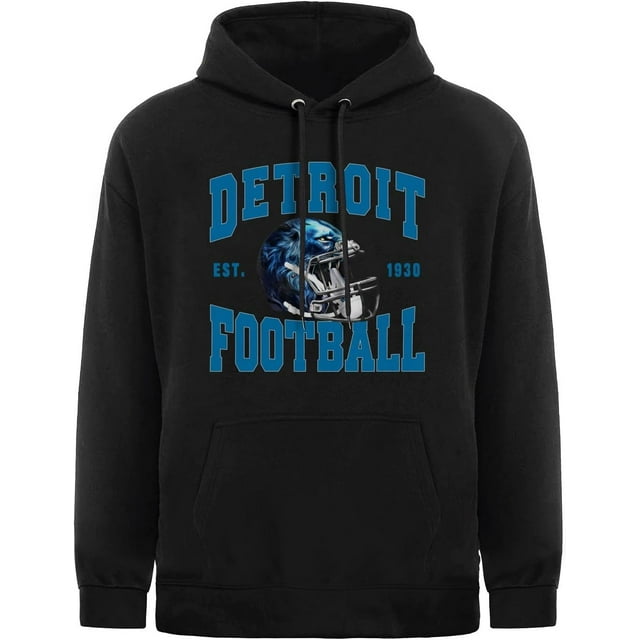 Detroit Hoodie for Men Long Sleeve Pullover Stylish Apparel Sweatshirt ...
