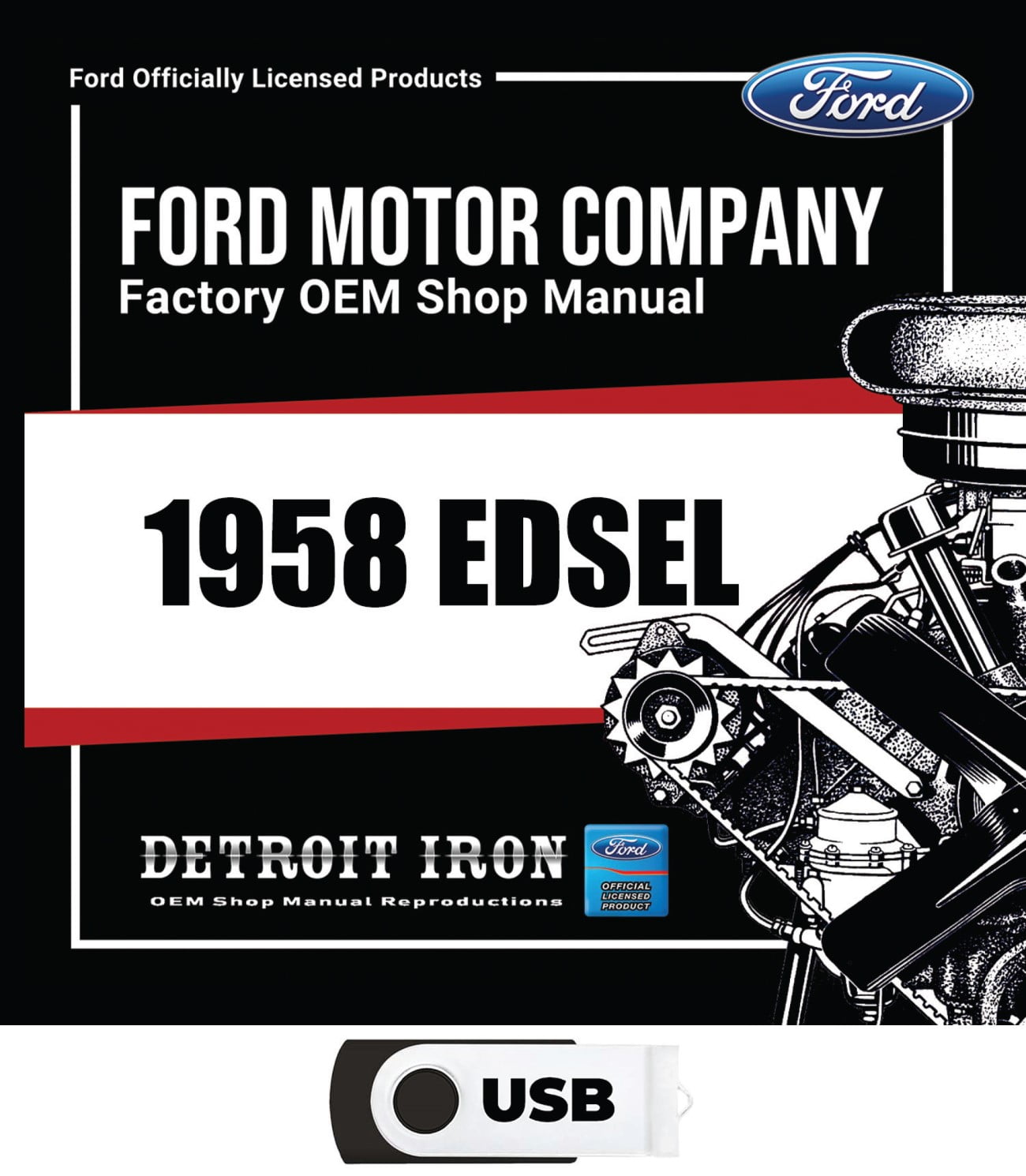 Detroit Iron OEM 1958 Edsel Service Manuals, Sales Brochure & Parts ...