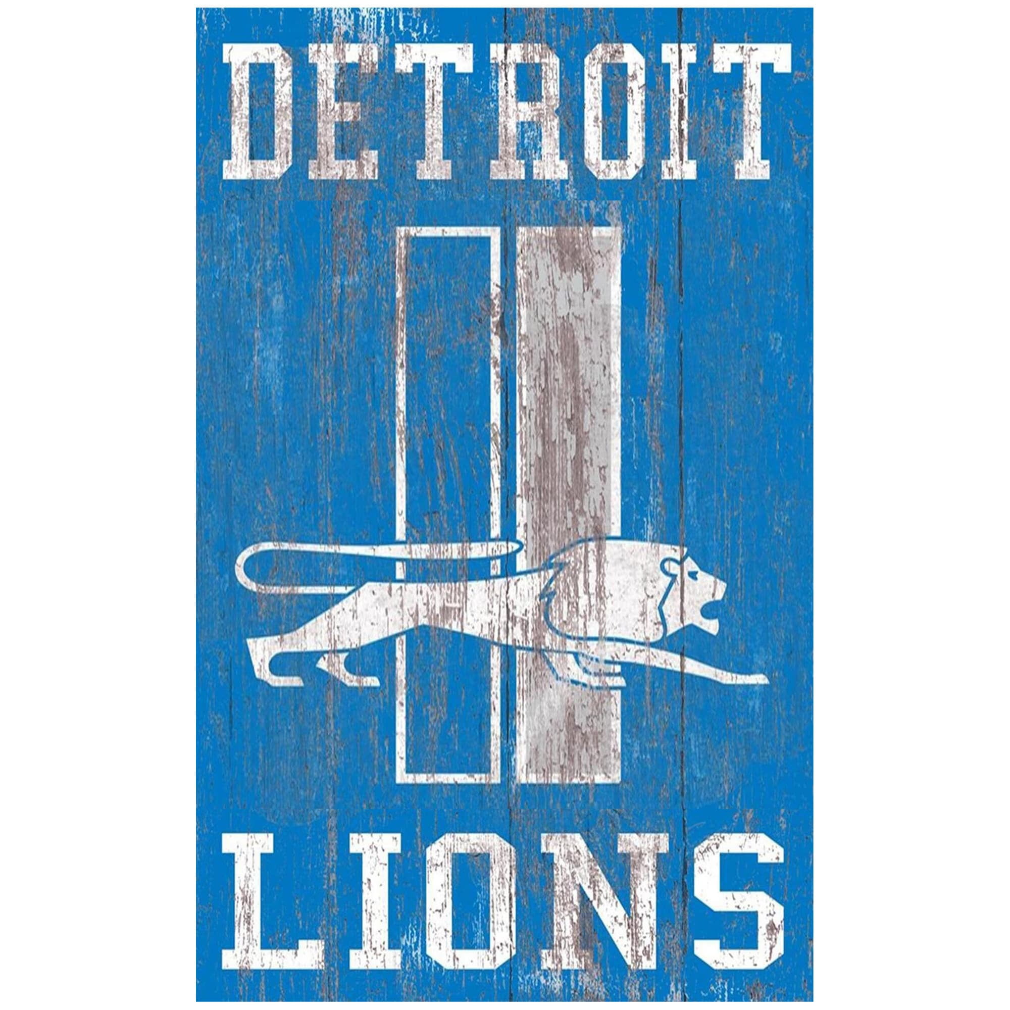 Detroit Lions 11'' x 19'' Heritage Distressed Logo Sign - Walmart.com