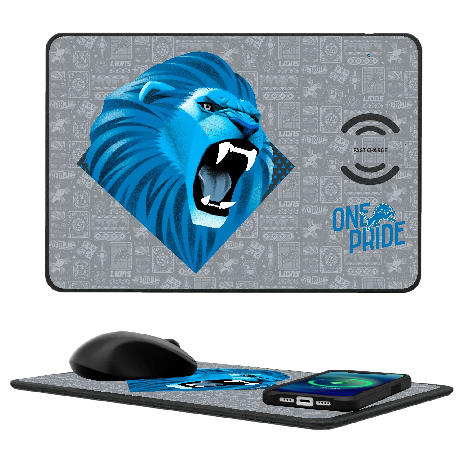 Detroit Lions 2024 Illustrated Limited Edition Wireless Charger and ...