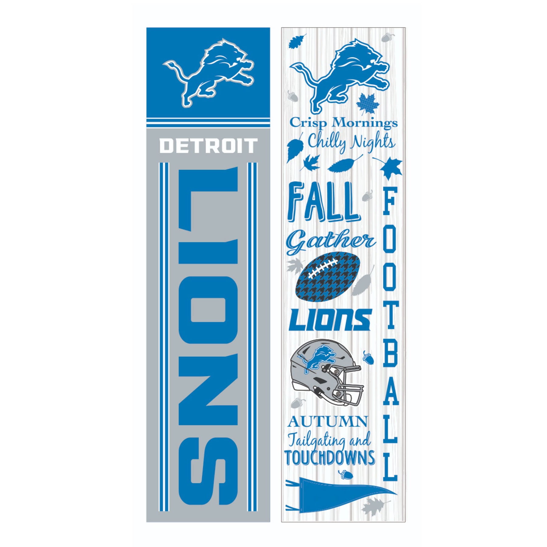 Detroit Lions 47" Double Sided Fall Leaner Fan Sign - Walmart.com