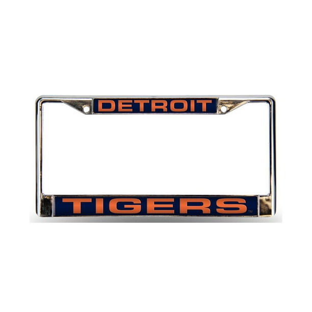 Detroit MLB Baseball Tigers Blue Chrome Metal Laser Cut License Plate ...