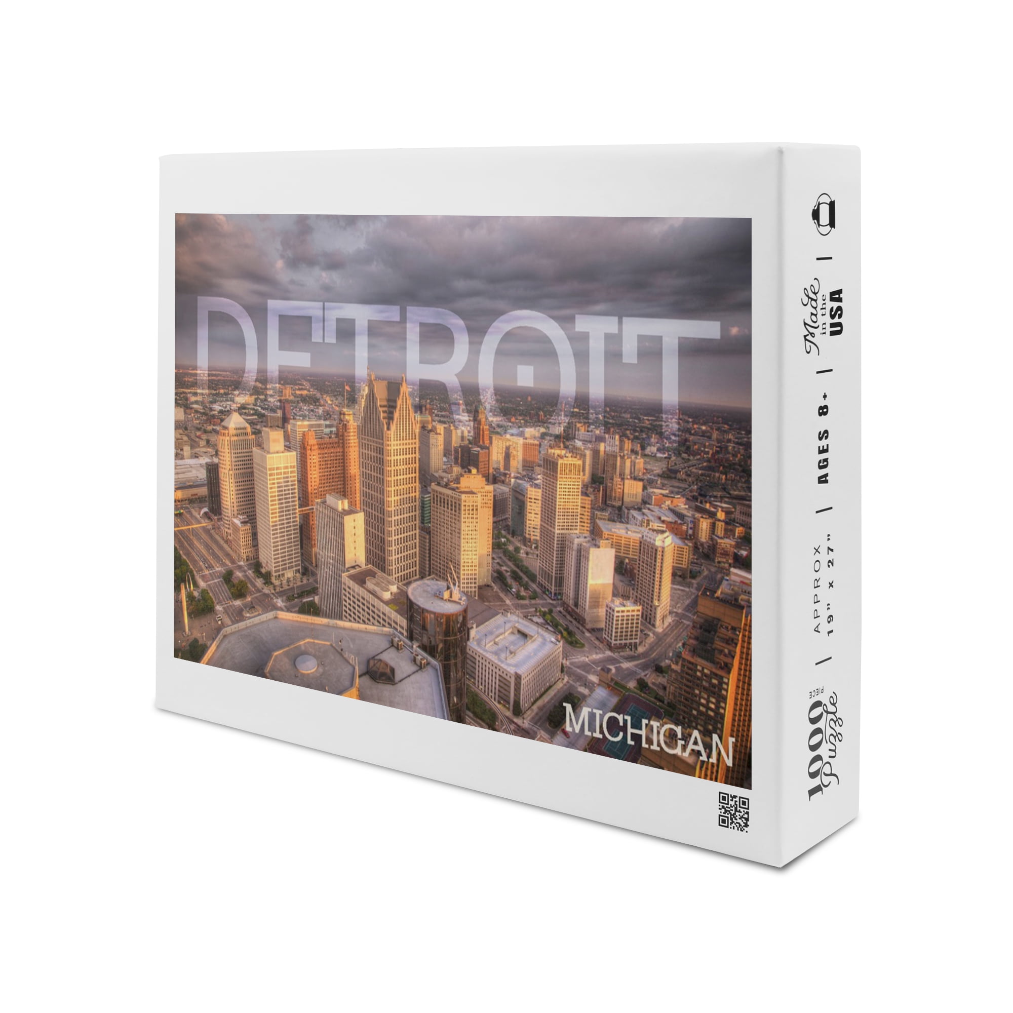 Detroit, Michigan, City Aerial View (1000 Piece Puzzle, Size 19x27 ...