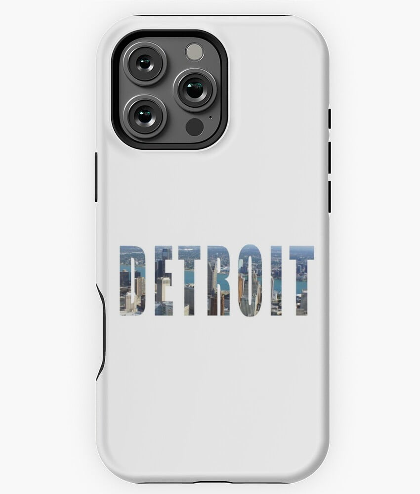 Detroit Michigan City Design Art N853 Phone Case for iPhone 17 16 15 14 ...