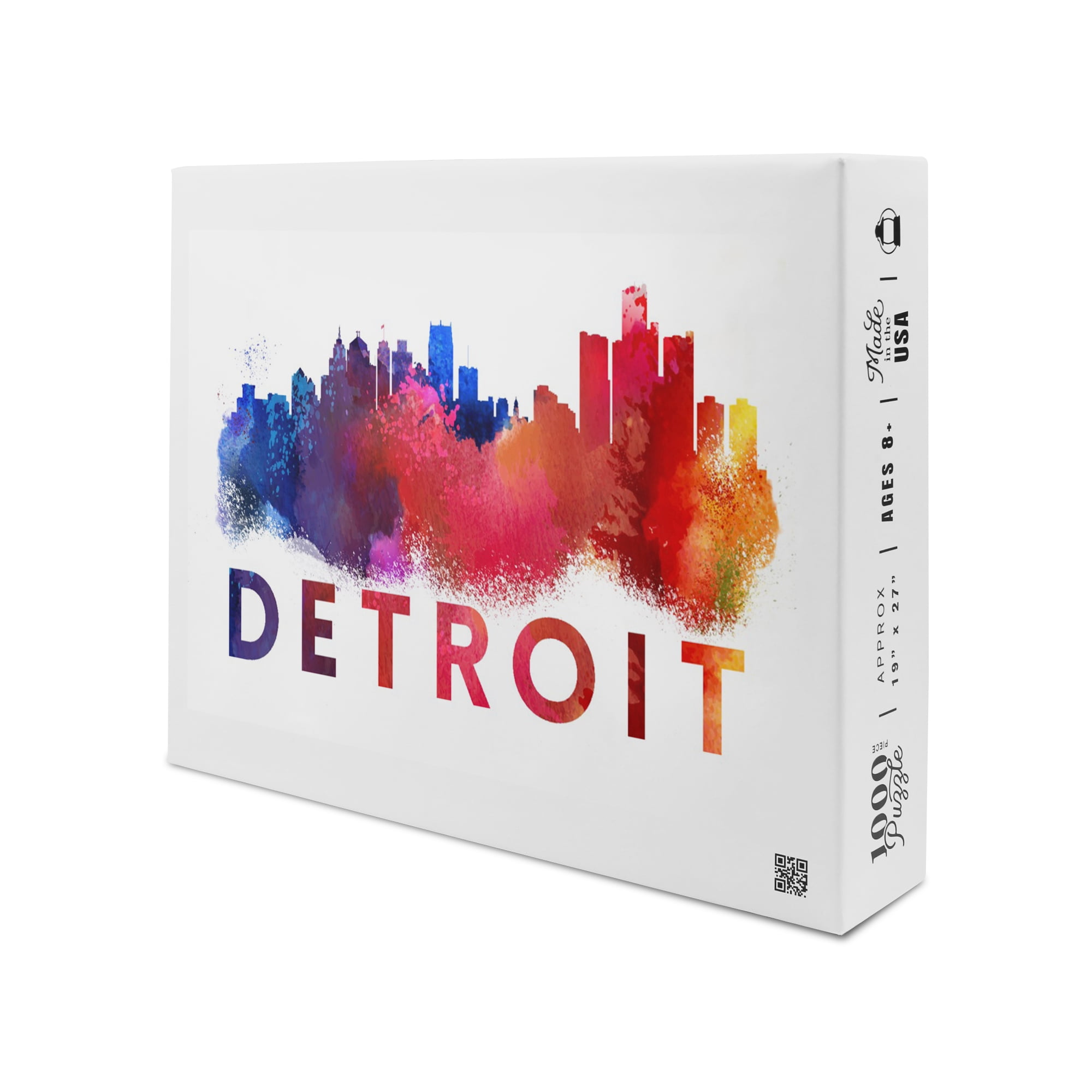 Detroit, Michigan, Skyline Abstract, Large Letters (1000 Piece Puzzle ...