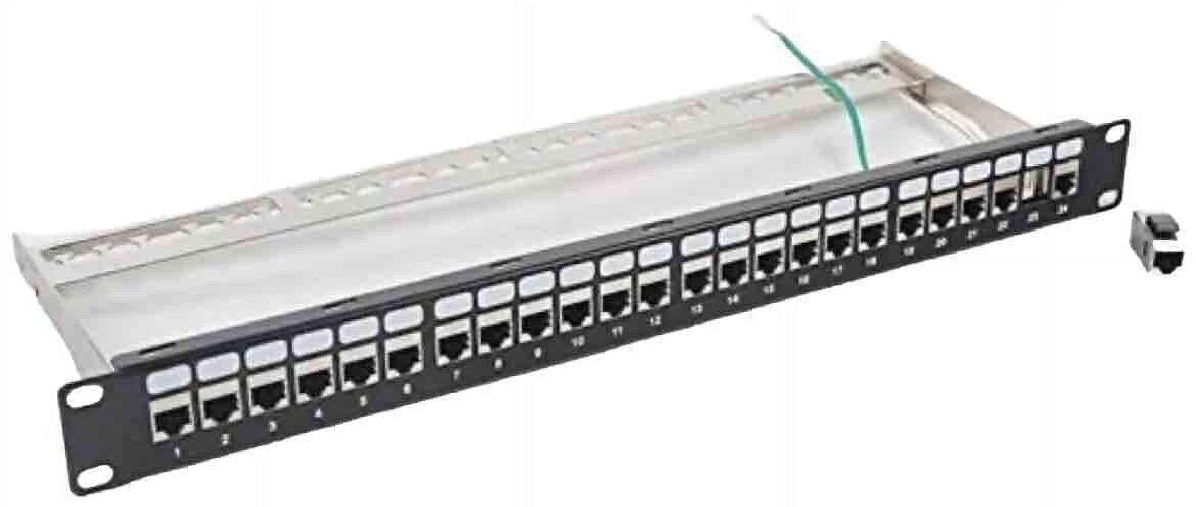 Detroit Packing 24 Port CAT6A RJ45 Through Coupler Patch Panel Back Bar ...