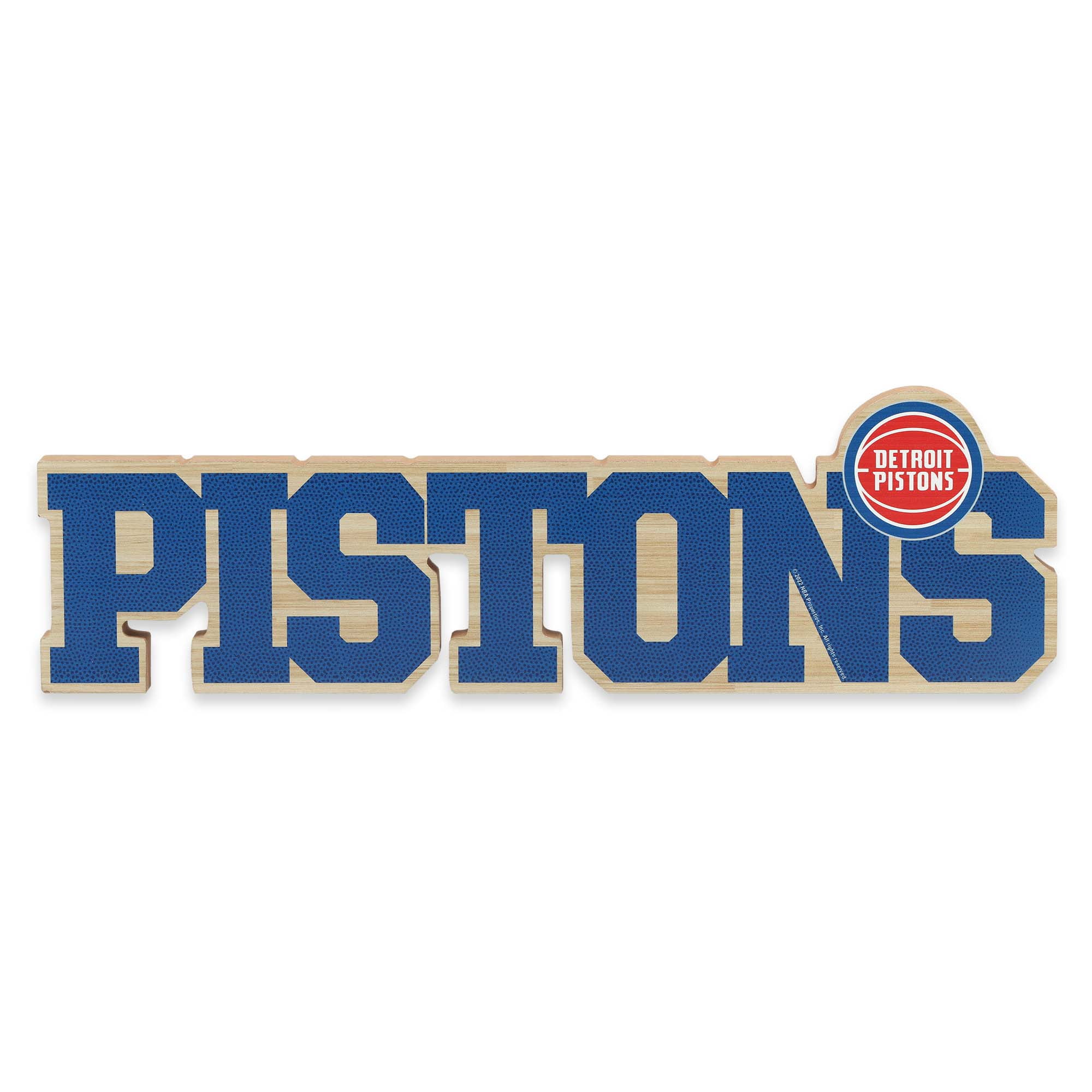 Detroit Pistons 5.375'' x 18'' Laser Cut Chunky Wood Sign - Walmart.com