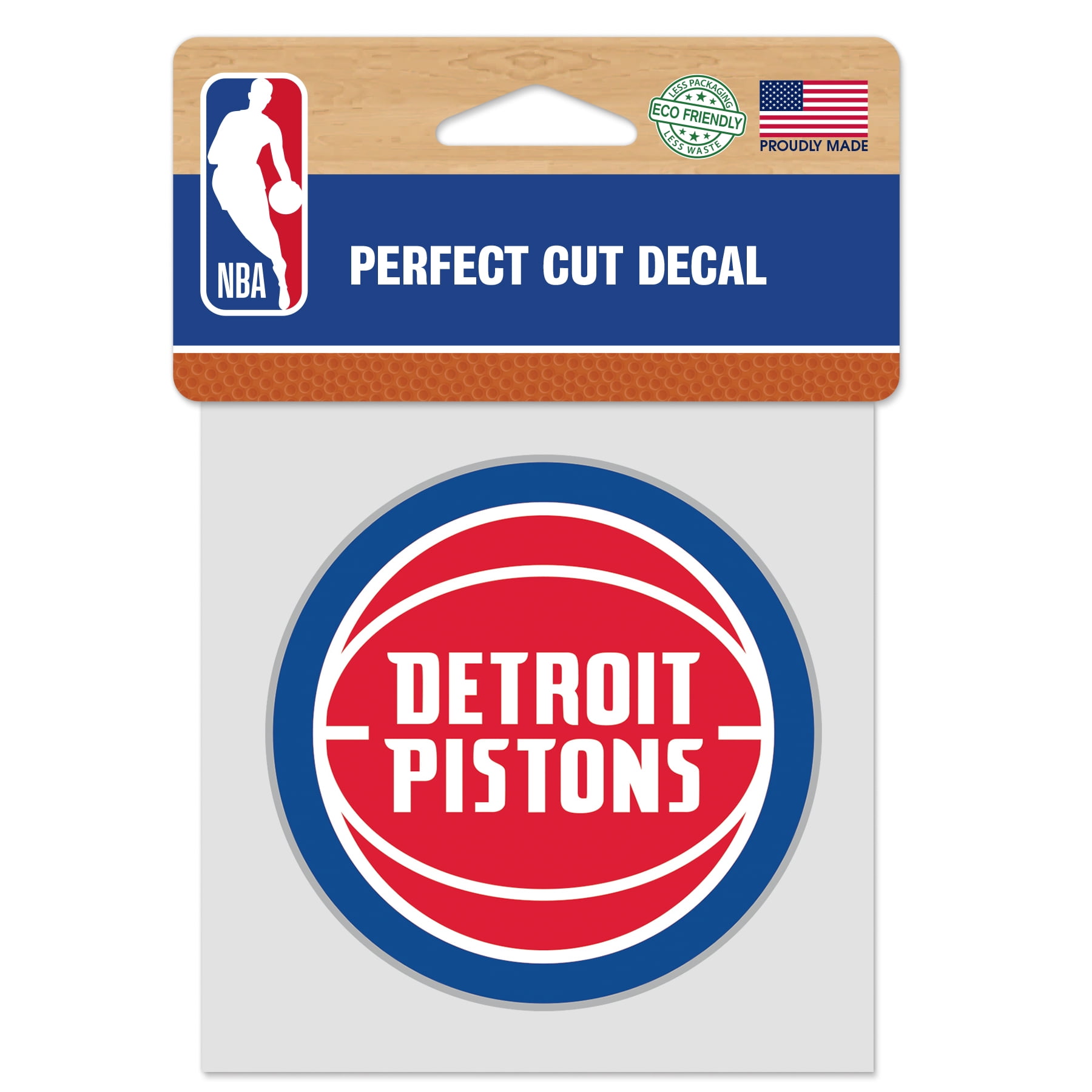 NBA Detroit Pistons Prime 4" x 4" Perfect Cut Decal - Walmart.com