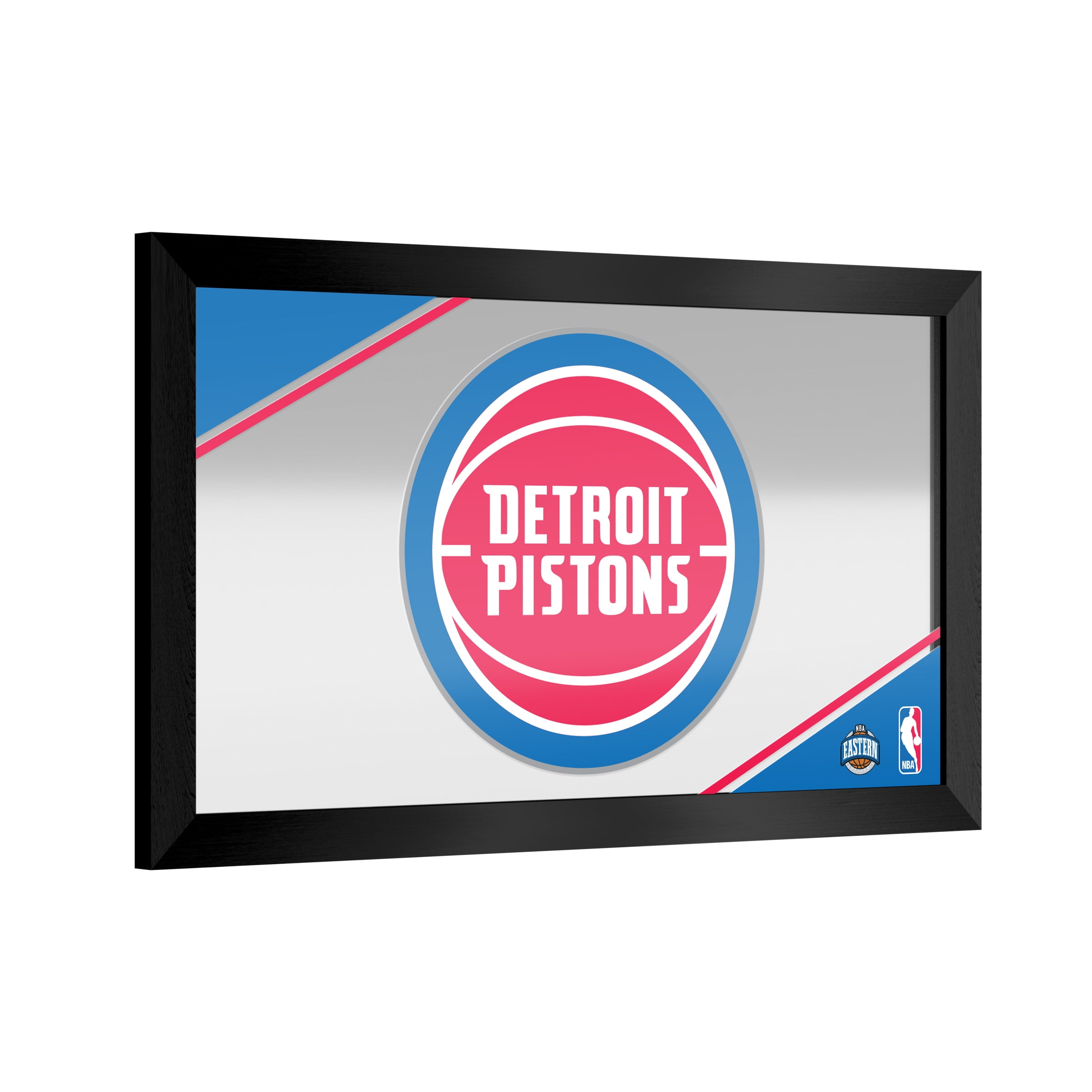 Detroit Pistons Logo Ready-To-Hang Black Framed Wall Mirror - Walmart.com