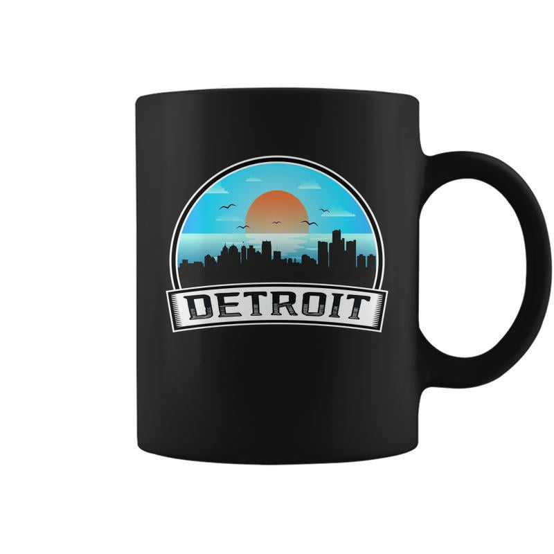 Detroit Skyline Downtown Detroit Motor City Graphic Design P - Walmart.com
