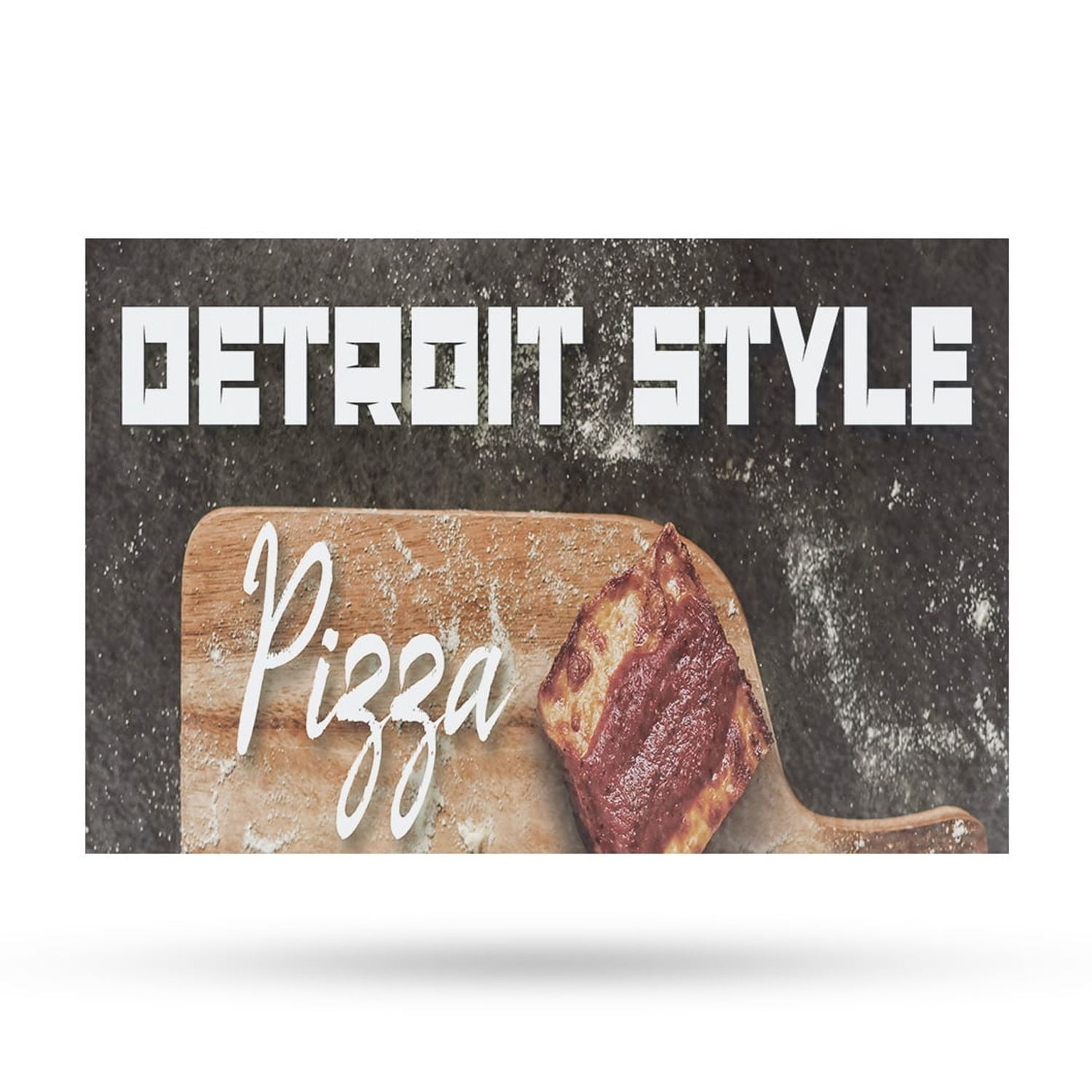 Detroit Style Pizza Vinyl Decal 12 Inch x 16 Inch Weatherproof Heavy ...