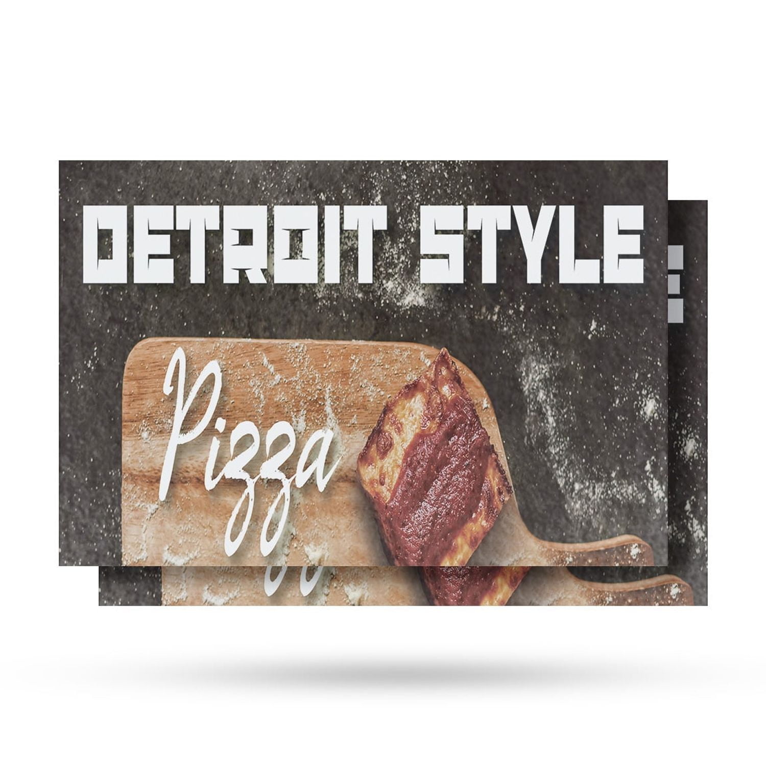 Detroit Style Pizza Vinyl Decal 2 Pack of 24 Inch x 36 Inch ...