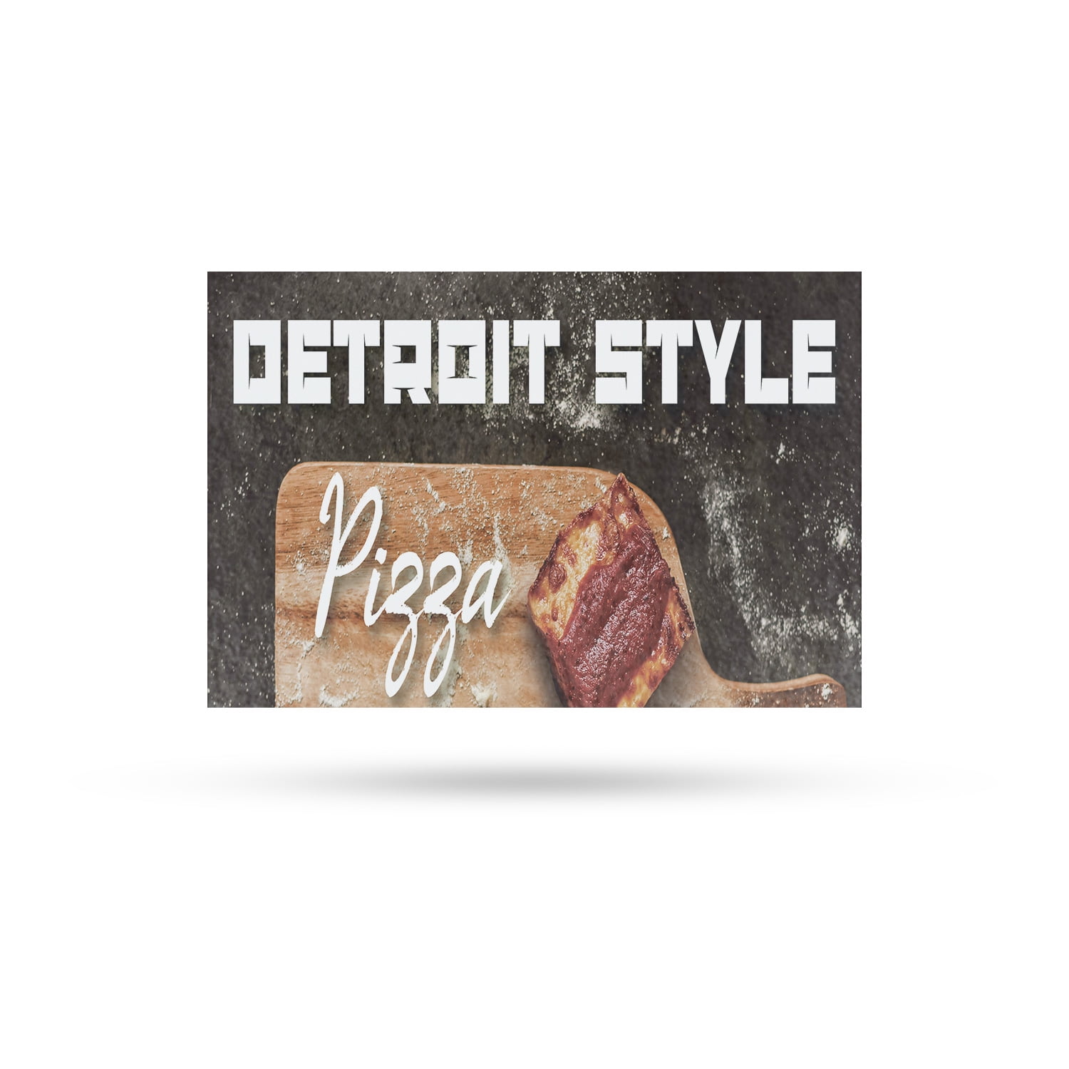 Detroit Style Pizza Vinyl Decal 24 Inch x 36 Inch Weatherproof Heavy ...