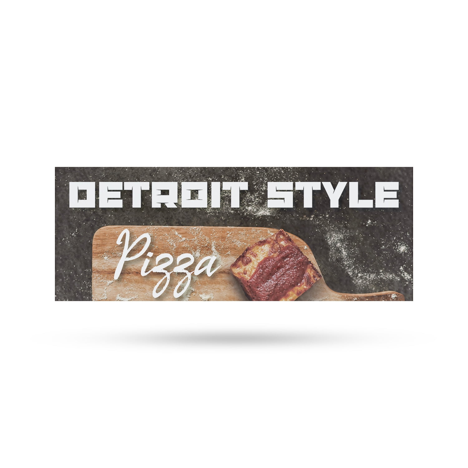 Detroit Style Pizza Vinyl Decal 48 Inch x 18 Inch Weatherproof Heavy ...