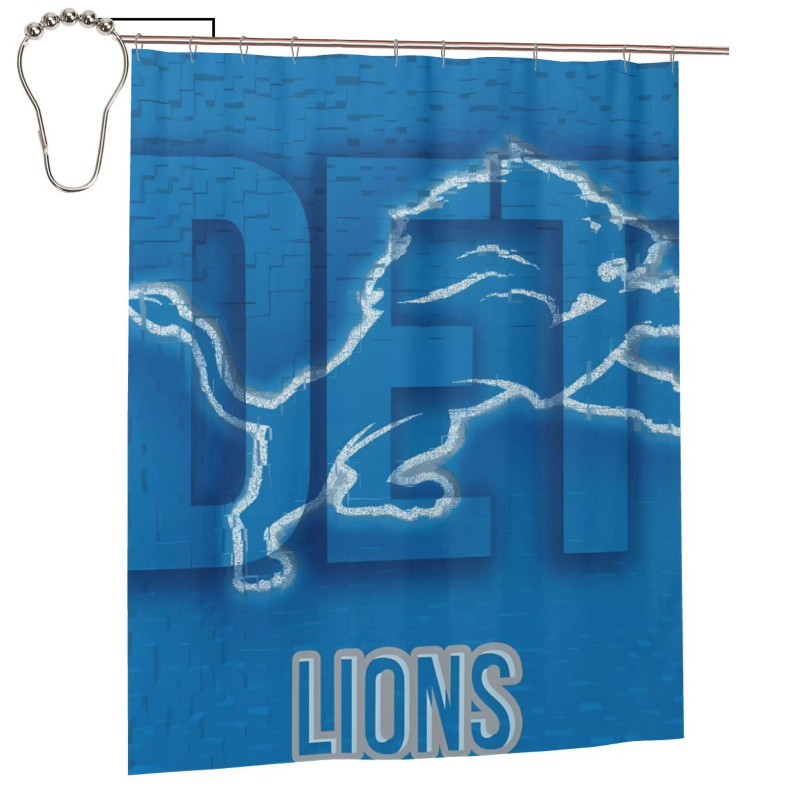 Detroit Stylish Football Shower Curtain 60x72in – Premium Polyester ...